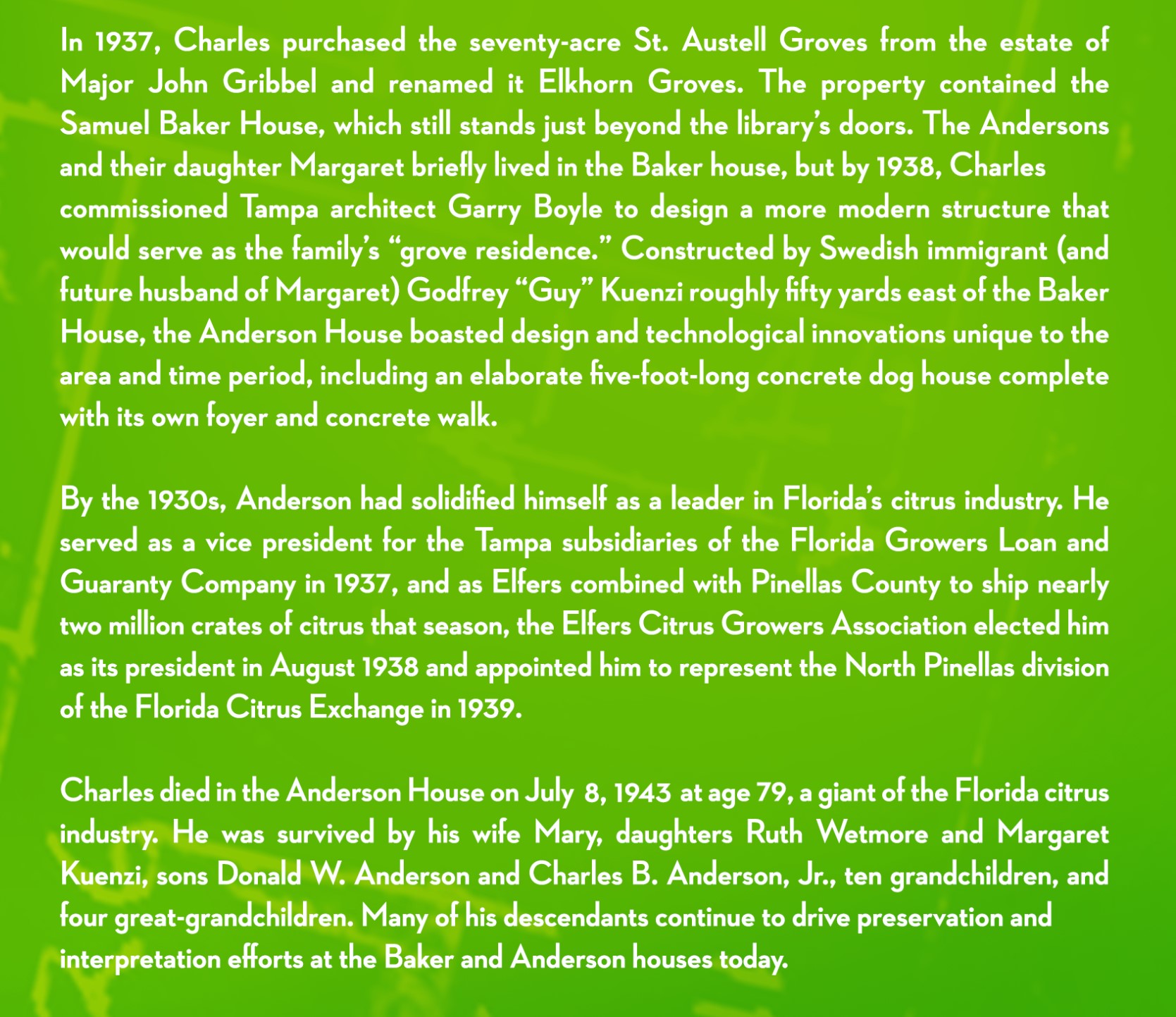 Exhibit Mockup – Anderson House